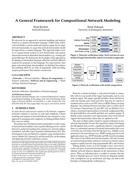 A General Framework For Compositional Network Modeling Pdf Computer Network Formal