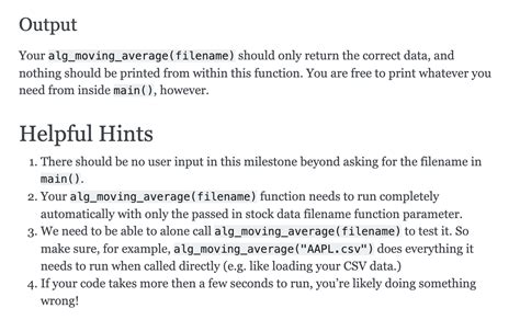 Solved Algorithm 1 Moving Average The First Analysis You