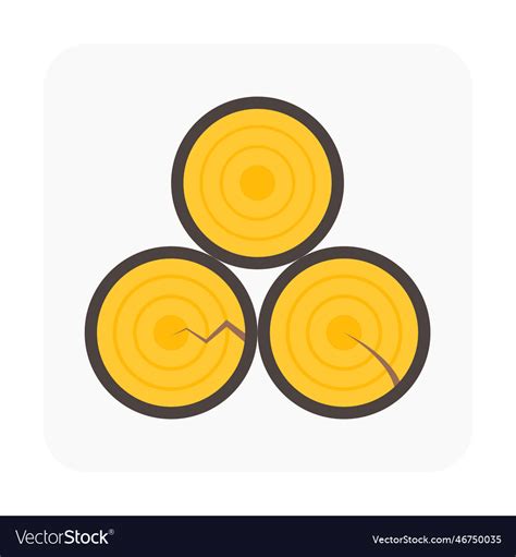Pile Of Log Wood Or Timber Icon Design Royalty Free Vector