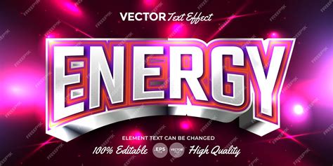 Premium Vector Energy Text Effect