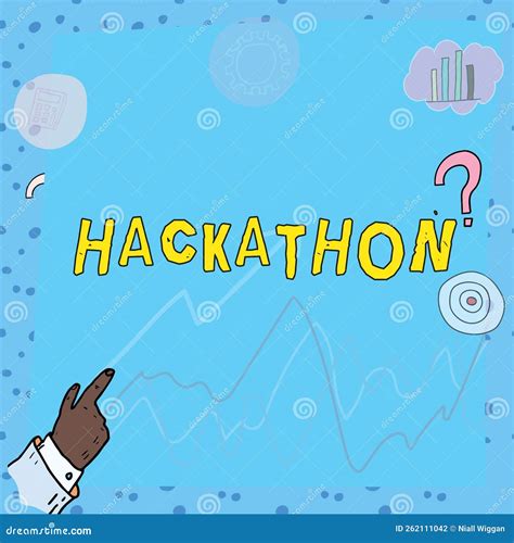 Conceptual Display Hackathon Internet Concept Event Where Large Number