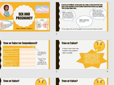 Sex And Pregnancy Year 6 PSHE Teaching Resources
