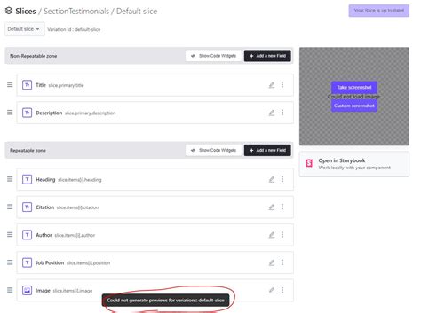 Open In Storybook Not Working Developing With Prismic Prismic People