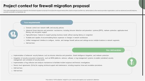 Project Context For Firewall Migration Proposal