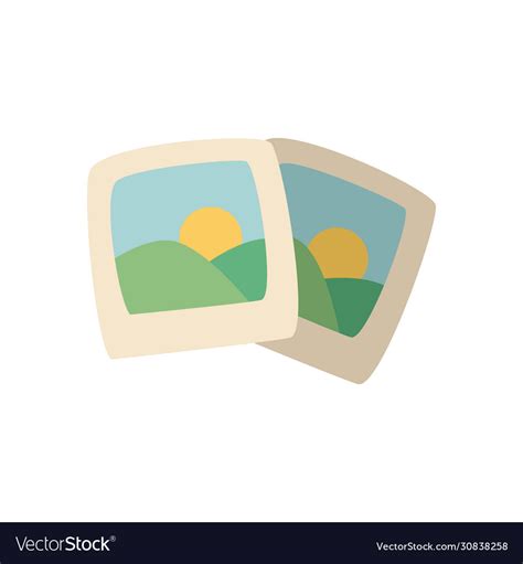 Isolated Pictures Flat Style Icon Design Vector Image