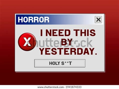 Computer Error Box Funny Fake Message Stock Illustration Shutterstock