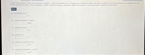 Solved For The Resulting Oscillation Find The Amplitude