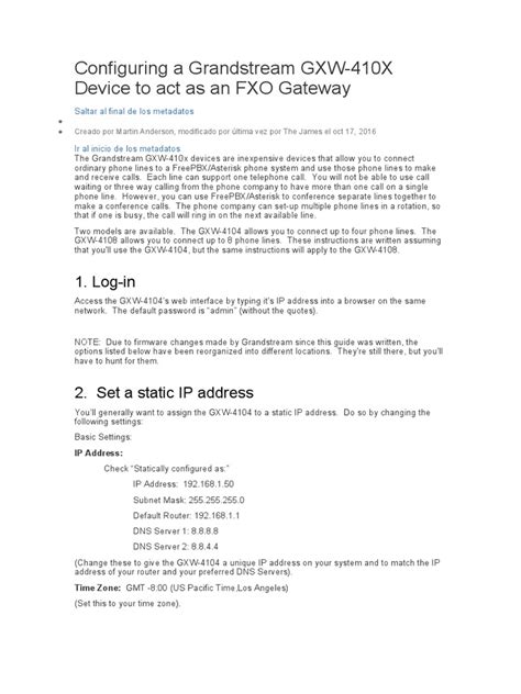 configuring a grandstream gxw4104 pdf telephone numbering plan