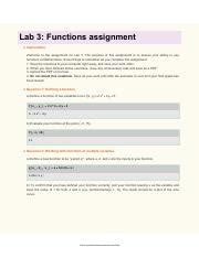 Mathematica Lab Pdf Lab Functions Assignment Instructions Welcome To The Assignment For