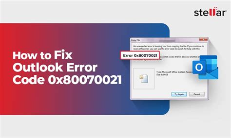 Repair Outlook Error 0x80070021 Step By Step Guide