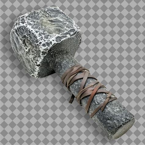 무거운 머리와 깨한 배경에 Png 게임 자산이 있는 마법의 그라나이트 클럽 프리미엄 Ai 생성 Psd