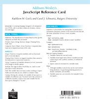 Addison Wesley S Javascript Reference Card By Kathleen M Goelz Carol