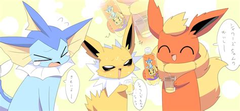Vaporeon Flareon And Jolteon Pokemon Drawn By Lets Danbooru