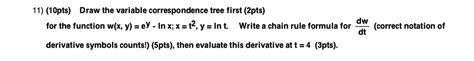 solved 11 1opts draw the variable correspondence tree first 2pts