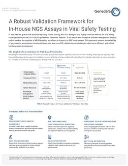 A Robust Validation Framework For In House NGS Assays In Viral Safety Testing