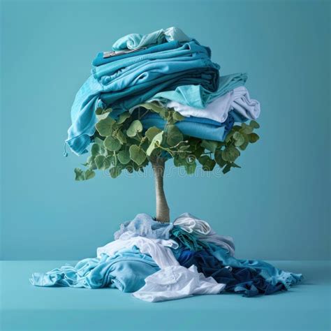 Creative Arrangement Of Clothes On Tree Like Structure Generative Ai