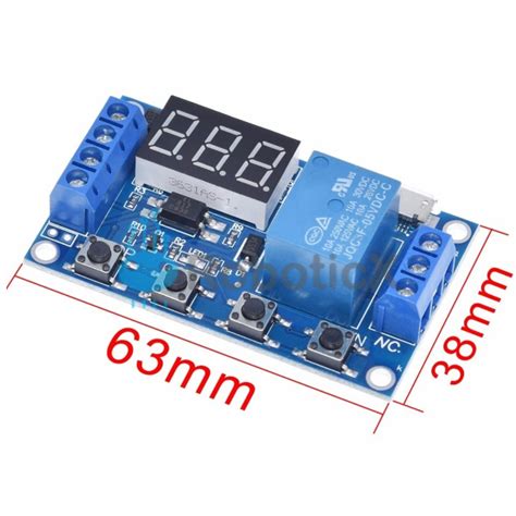 relay module switch trigger time delay circuit roboticx