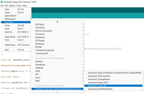 Thing Plus Dual Port Logging Shield Hookup Guide Sparkfun Learn