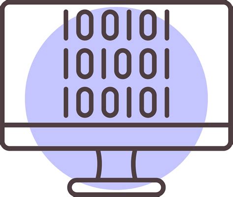 Binary Code Line Shape Colors Icon Vector Art At Vecteezy