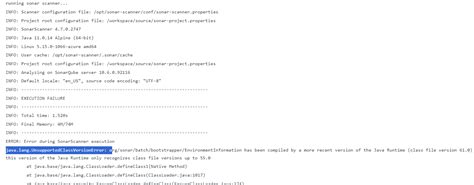 Getting java.lang.UnsupportedClassVersionError - SonarQube Server / Community Build - Sonar ...