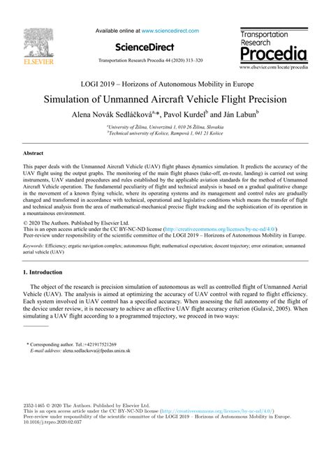 Pdf Simulation Of Unmanned Aircraft Vehicle Flight Precision