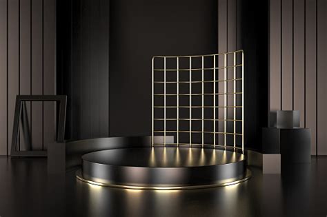 추상 기하학적 연단 배경 미니멀리스트 원시 모양 현대 모형 빈 템플릿입니다 빈 쇼케이스 상점 디스플레이의 3d 렌더링 0명에 대한 스톡 사진 및 기타 이미지 Istock