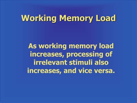 Ppt Role Of Working Memory In Visual Selective Attention Powerpoint