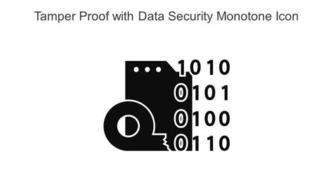 tamper proof with data security monotone icon in powerpoint pptx png