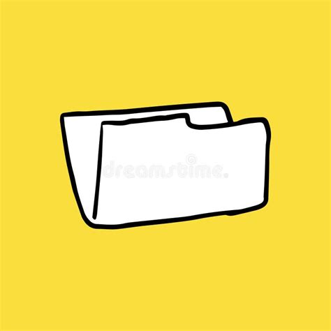 folder icon office concept sketch and vintage stock illustration