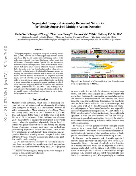 Pdf Segregated Temporal Assembly Recurrent Networks For Weakly Supervised Multiple Action