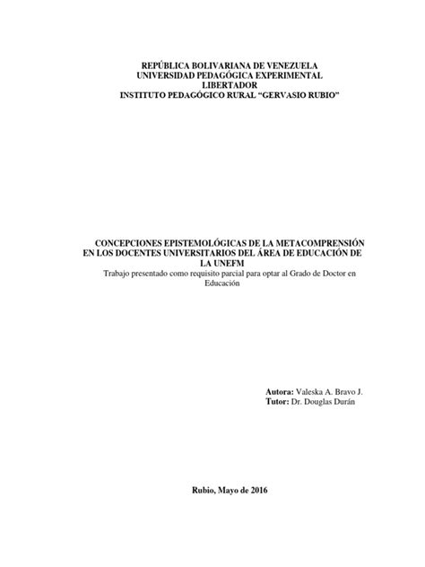 trabajo presentado como requisito parcial para optar al grado de doctor