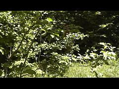 Summer Halloween Outdoor Outside In Nature In Forest Naked Milf Scared Random Passerby Man