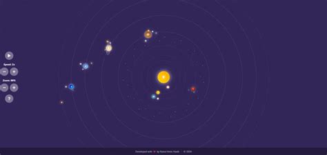 🌌 Interactive Solar System 🚀 Excited To Share A Fun Project Using Raisul Amin Hasib