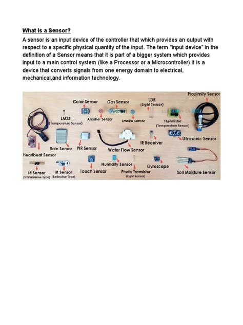 what is a sensor pdf infrared sensor
