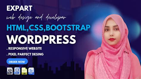 convert psd xd figma sketch to html responsive website using bootstrap