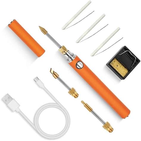Fer à Souder Kit Fer A Souder Sans Fil Réglable 300 460℃ Mit 3 Pointes De Fer à Souder Station