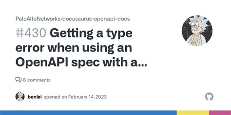 Getting A Type Error When Using An Openapi Spec With A Header Thats