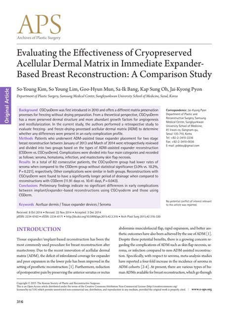Pdf Evaluating The Effectiveness Of Cryopreserved Acellular Dermal