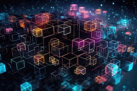 Premium Photo Bunch Of Cubes That Are In The Air Abstract