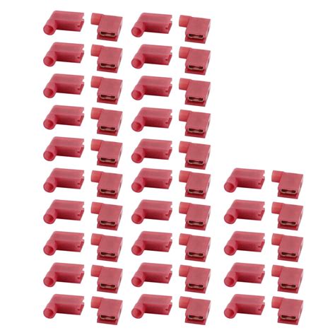 50Pcs Flag Crimp Terminals Female Nylon Fully Insulated Wire Connectors Red Walmart Com