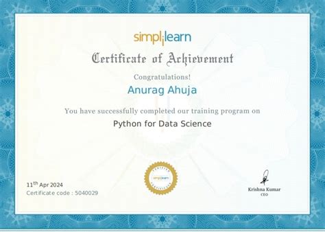 Anurag Ahuja On Linkedin Python Learning Certification