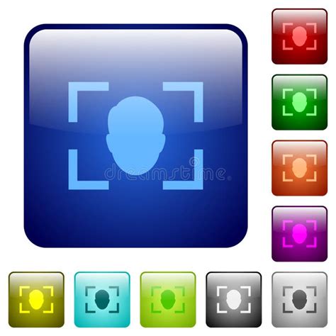 Camera Selfie Mode Color Square Buttons Stock Vector Illustration Of Self Glossy 213702153