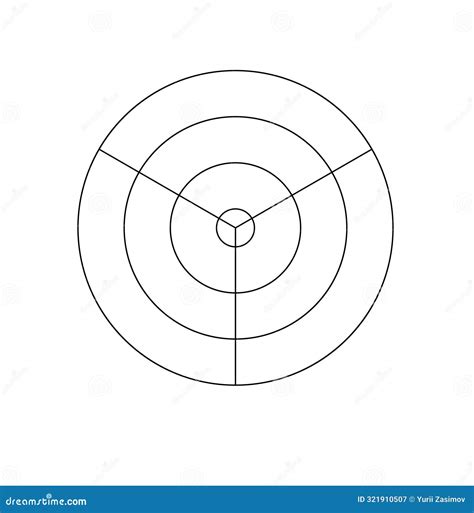 Polar Grid Concentric Circles And Steps Blank Vector Polar Graph Paper Radar Circular Graph