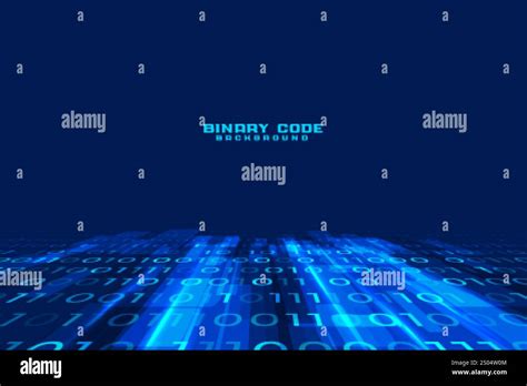 Data Stream Digital Binary Code Background Design Stock Vector Image