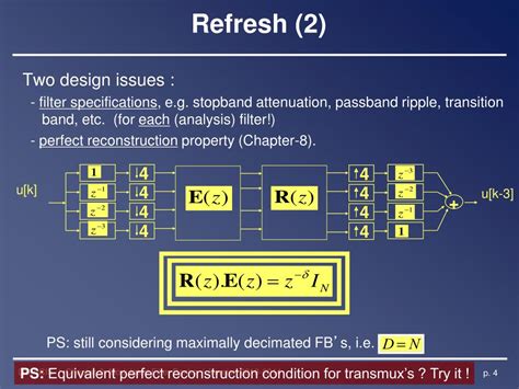 PPT DSP CIS Chapter Modulated Filter Banks PowerPoint Presentation ID