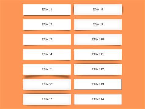 Example Of Different Style Of Box Shadow Usign Bootstrap Website