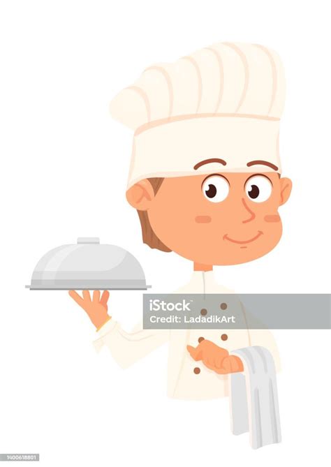 음식을 제공하는 모자를 요리하는 소년 키즈 셰프 마스코트 요리사에 대한 스톡 벡터 아트 및 기타 이미지 요리사 작은 가정