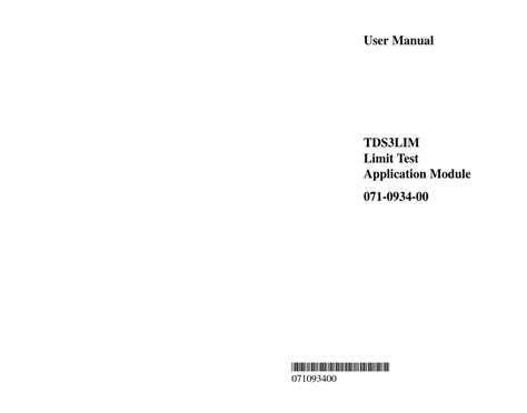 Tektronix Tds3lim User Manual Pdf Download Manualslib