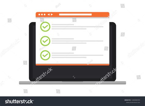 Checklist Browser Window Checkmarks Mark On Stock Vector Royalty Free 1284086593 Shutterstock