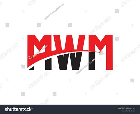 mwm letter initial logo design vector stock vector royalty free